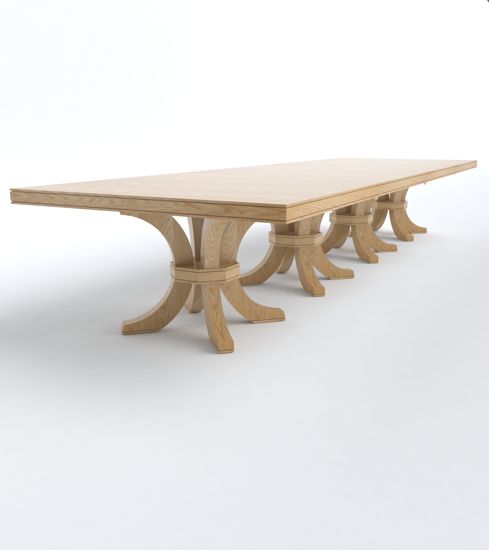 set of crypt oak tables joined together - Dovetailors