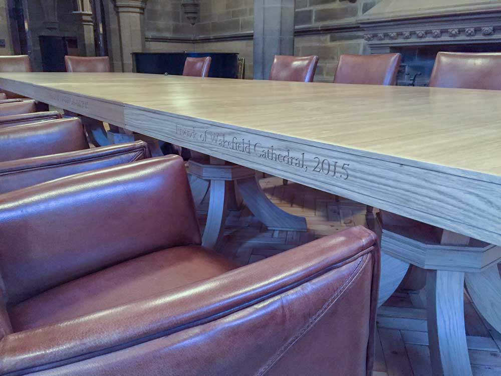 Bespoke refectory style oak tables for Wakefield Cathedral - Dovetailors