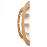 Curved wall shelves in oak or in Formica® for home library - Dovetailors