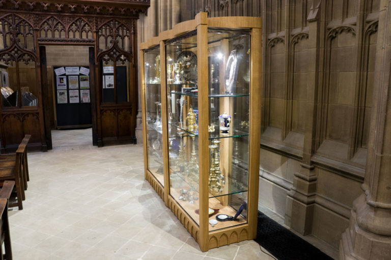 Large oak display case for Wakefield Cathedral - Dovetailors