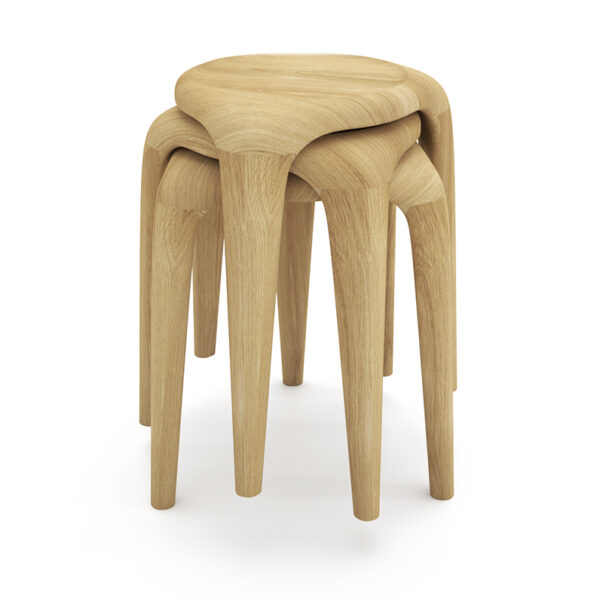 Sculptural Stacking Stool and Side Table - Dovetailors