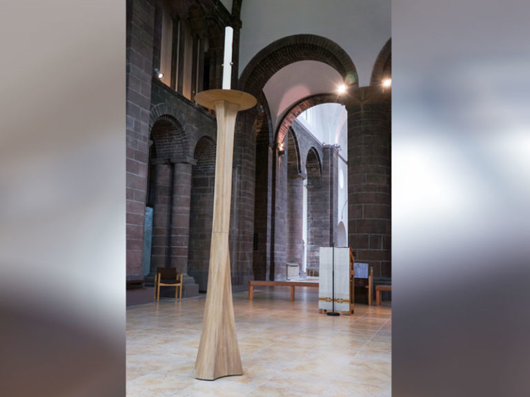 Paschal candle in oak for Mirfield Monastery Community - Dovetailors