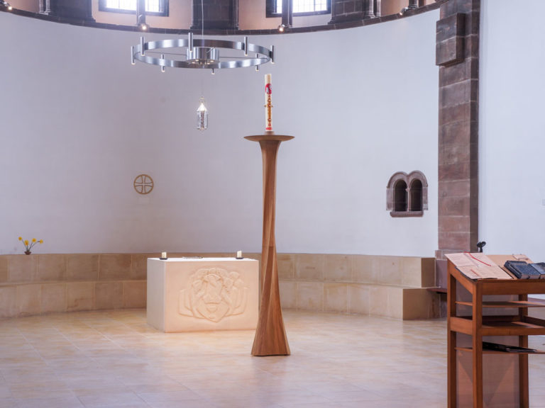 Paschal candle in oak for Mirfield Monastery Community - Dovetailors