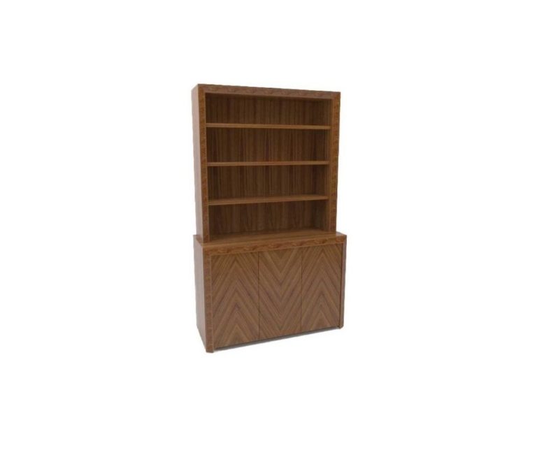 Tall walnut bookcase with doors - Dovetailors