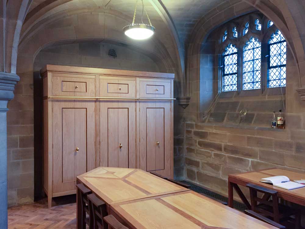 Bespoke refectory style oak tables for Wakefield Cathedral - Dovetailors