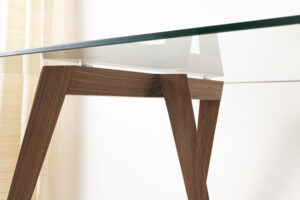Elegant wood trestle desk legs