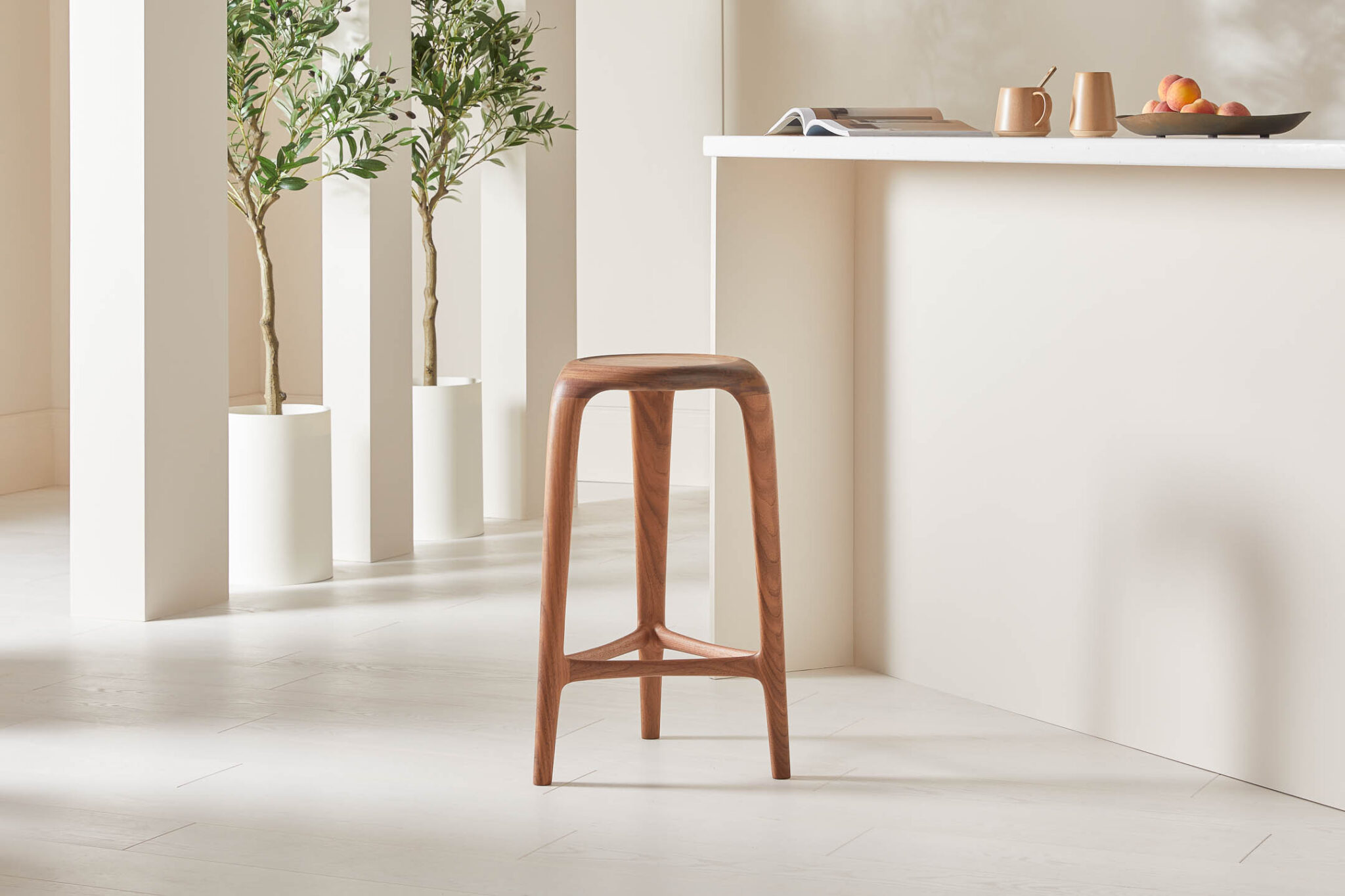 Counter Stool FP/W-3: Contemporary Wood Counter Stool